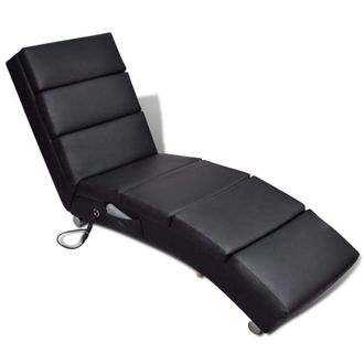 tidyard Relaxliege Liegesessel Chaiselongue Elektro Massageliege mit W?rmebehandlung, 51 x 155 x 73 cm (W x T x H), Schwarz/Wei? Optional