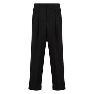 Dolce & Gabbana Wool Gabardine Hosen - - Trousers - Herren - Schwarzk - M