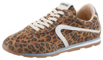 Verbenas Keilsneaker VERBENAS JAMAIC LEO SUMMER, Damen, Gr. 37, braun, kombiniert, Veloursleder, kontrastfarbene Details, Basic, Schuhe, Retrosneaker, Schn&uuml;rer