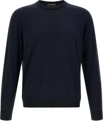 Zanone Rundhalspullover - Blau