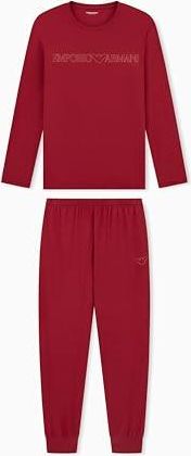 Emporio Armani Megalogo Pajamas Set Ensemble de Pijama, Rouge, XL Homme