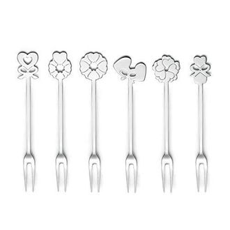 Guzzini Love, Set 6 Aperitifgabeln - Edelstahl/Silber, 16 x 16 x 2 cm - 26842063