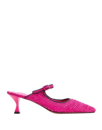 8 by YOOX RAFFIA MID-HEEL POINTY MULES