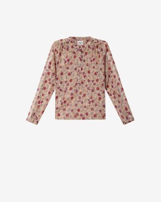 Isabel Marant Blouse Maria - Femme - &Eacute;cru-framboise - Taille34 - Marant &Eacute;toile