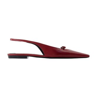 Victoria Beckham Burgunder Leder Ballerinas - Eleganter Stil - - Shoes - Damen - Rot - 37 EU
