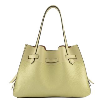 Pourchet Femme, Sacs, Jaune, Taille: ONE Size Sac en paille taille M - en cuir