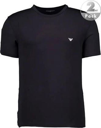 Emporio Armani Herren T-Shirts schwarz Viskose unifarben