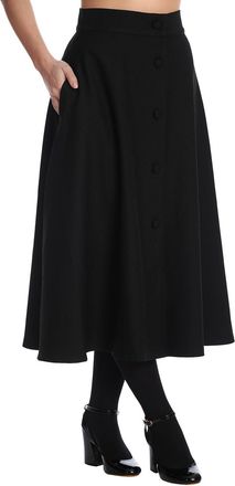 Banned Retro Book Worm Skirt Frauen Mittellanger Rock schwarz XS