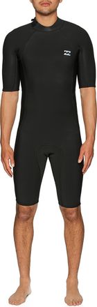 Billabong Billabong Herren Absolute 2mm Shorty Neoprenanzug - Schwarz - Easy Stretch Short Sleeve