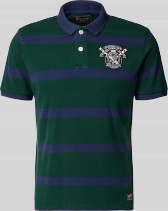 Superdry Slim Fit Poloshirt mit Label-Stitching und Knopfleiste