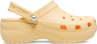Crocs Pantoletten Crocs Classic Platform Pearl Clog 211231 Goldfarben