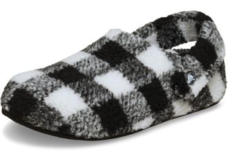 Crocs Classic Buffalo Check Cozzzy Slipper 38-39 EU Black/White