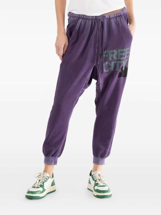 Freecity drawstring lettering track pants - Violett
