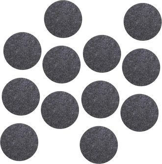 Lurrose 12 St&uuml;ck Teiliges Filz untersetzer Rund Dunkelgrau Hitzebest&auml;ndig Wasserabsorbierend rutschfest Strapazierf&auml;hig Platzsparend f&uuml;r Holz Marmor Glastisch