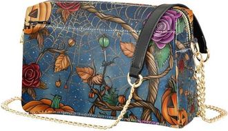 Mnsruu Sacs à bandoulière pour femme, sac à main en cuir avec toile daraignée et rose