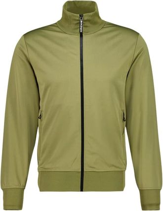 Palm Angels Homme, Sweatshirts et sweats &agrave; capuche, Vert, Taille: L Veste de surv&ecirc;tement avec logo courb&eacute; au dos