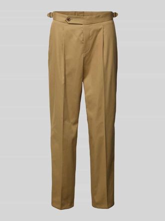 HUGO BOSS Tapered Bundfaltenhose aus Baumwoll-Mix Modell PERINO
