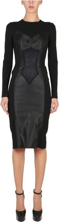 Dolce & Gabbana Femme, Robes, Noir, Taille: 38 FR Abito Fitted Maica Lunga Bustino