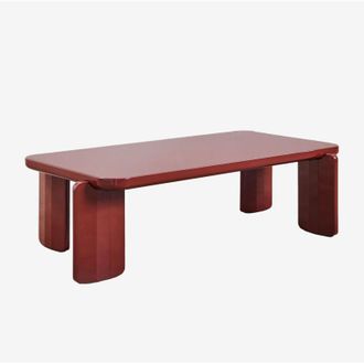 Sklum Rechteckiger Couchtisch 120x60 cm aus MDF Ginebra Weinrot