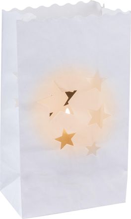 Metaltex Lichtertüte, Weiß, 19x11,5x7cm