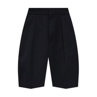 Victoria Beckham Pleated Shorts - - Shorts - Damen - Blau - XS