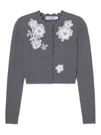 Self Portrait Cardigan - Grau