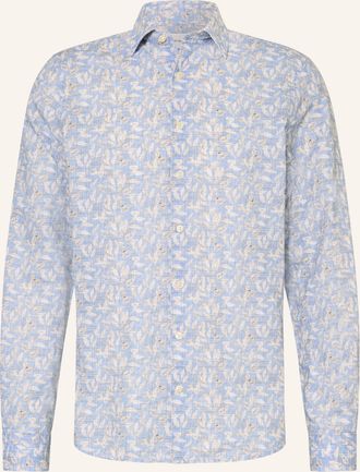 Roy Robson Roy Robson Hemd Slim Fit Mit Leinen blau