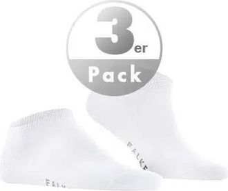 Falke Herren Sneakersocken wei&szlig; Baumwolle unifarben