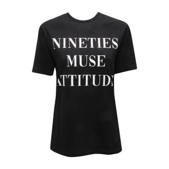 Elisabetta Franchi Kurz&auml;rmeliges Jersey-T-Shirt - - Tops - Damen - Schwarzk - L