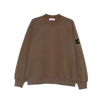 Stone Island SweaT-shirt &agrave; col montant - Homme - Sweatshirts et sweats &agrave; capuche - Brun - Taille: M