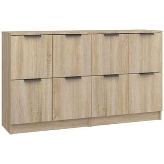 vidaXL Sideboards 2 Stk. Sonoma Eiche 60x30x70 cm Holzwerkstoff Vidaxl