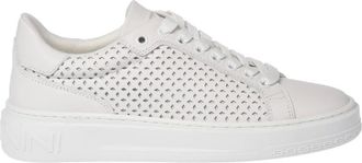 Baldinini Femme, Chaussures, Blanc, Taille: 36 EU Perforated Leather Baskets
