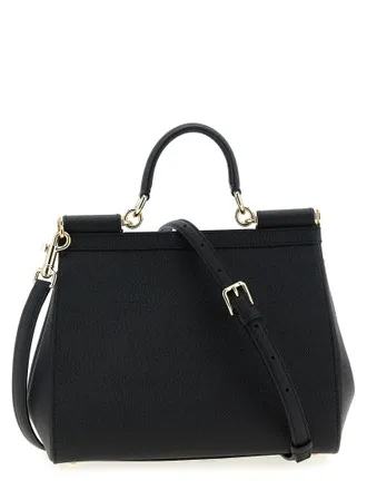 Dolce & Gabbana Womens Black Calfskin Handbag Bag