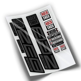Generico REF:VP446 Aufkleber, kompatibel mit Rock-Shox ZEB ULTIMATE 2021,2025 MTB, Sticker, Aufkleber, Mountainbike-Vinyl. (Grau 073)