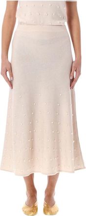Zimmermann Femme, Jupes, Blanc, Taille: 38 FR Hypnotic Beaded Midi Skirt