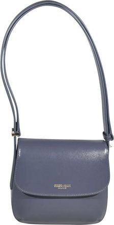 Giorgio Armani Femme, Sacs, Bleu, Taille: ONE Size Logo-Print Shoulder Bag