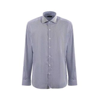 Fay Homme, Chemises, Bleu, Taille: M Chemise à col français stretch