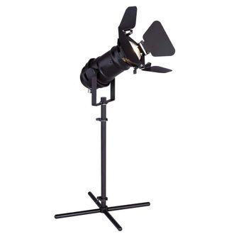 Globo Lighting Tischlampeverstellbar Nachttischlampe Schlafzimmer Leselampe schwarz Tisch, Metall, 1x GU10 Fassung, LxBxH 27,5x24x48,5 cm