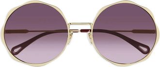 Chlo&eacute; lunettes de soleil &agrave; logo grav&eacute; - Or