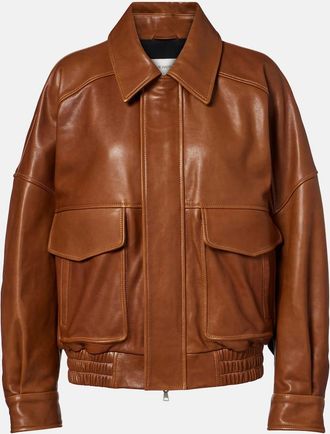 Nour Hammour Veste bomber Runa en cuir