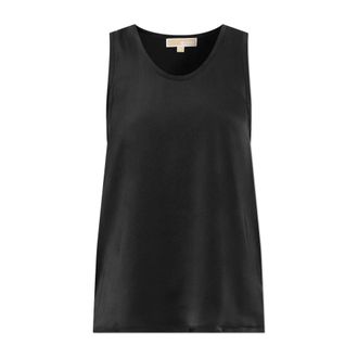 Michael Kors Satin-&Auml;rmelloses Top - - Tops - Damen - Schwarzk - XS