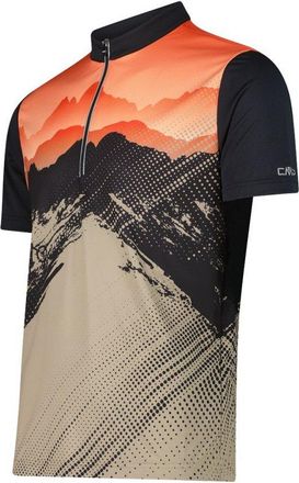 F.lli Campagnolo T-Shirt CMP Radshirt f&uuml;r Herren mit Print und durchgehendem Rei&szlig;verschluss