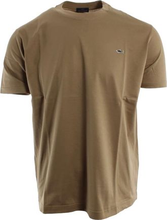 Paul & Shark Homme, Tops, Beige, Taille: 2XL T-shirt &agrave; col rond