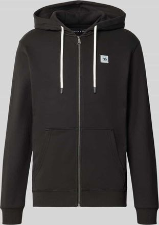 Scotch & Soda Sweatjacke mit Logo-Patch und K&auml;nguru-Tasche