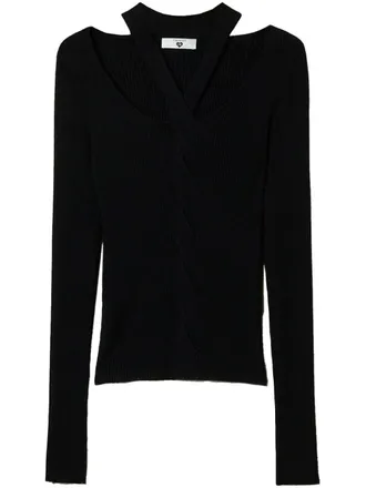 Twin-Set pull à détails de découpes - Noir