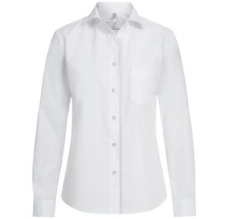 Greiff Langarmbluse Greiff Corporate Bluse BASIC Damen Comfort Fit OEKO TEX Wei&szlig;