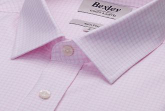 Bexley Vibert - Chemise homme rose clair et blanc