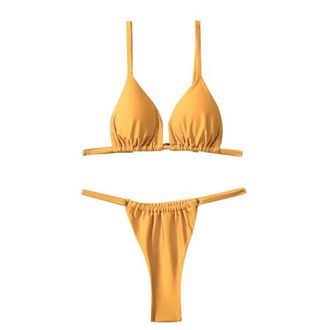 Generic Maillot De Bain Gainant- Ensemble Bikini Deux Pi&egrave;Ces Uni pour Maillot De Bain De Plage