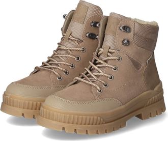 Rieker W2176-64 Schnürstiefel Synthetik Damen in beige - Gr. 37
