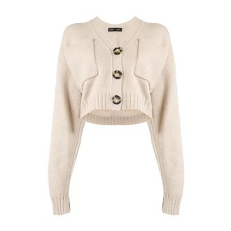 Proenza Schouler Beiger Kaschmir-Cardigan - - Knitwear - Damen - Beige - L